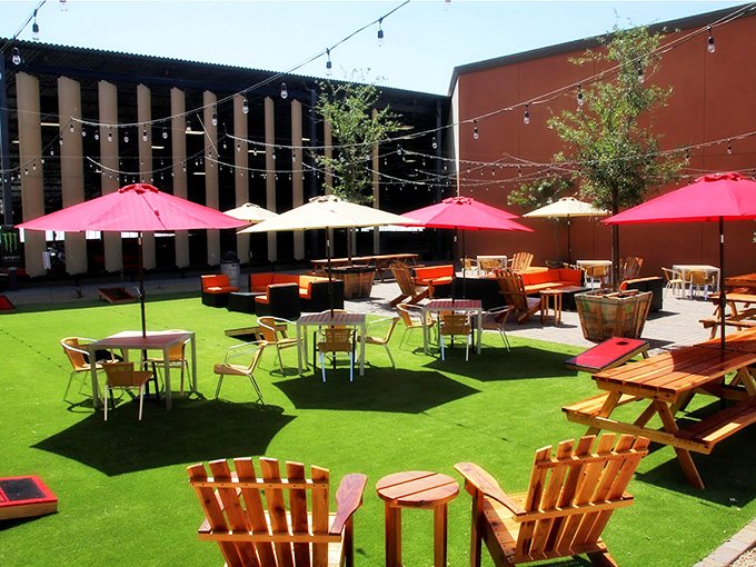 Who says you can't mix business with pleasure? This outdoor oasis is perfect for networking or just soaking up some Vitamin D between races.