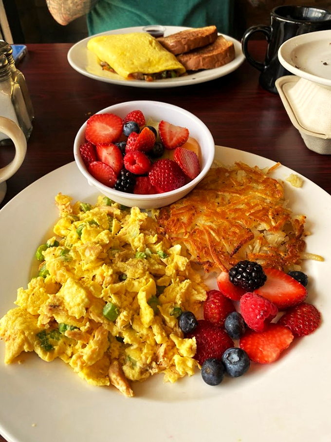 A symphony of flavors on a plate. The fruits aren't just eye candy - they're nature's way of saying, "Eat your dessert first!"