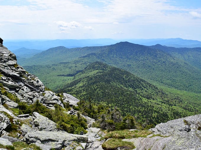 Mountains as far as the eye can see! It's like nature decided to play a game of "How many shades of green can we fit in one view?"