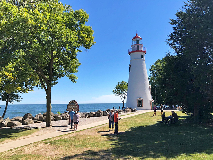 Step into history! Visitors bask in the lighthouse's glow, probably pondering life's big questions&hellip; or where to grab lunch.