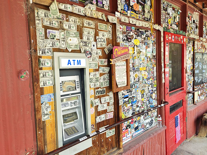 Who needs wallpaper when you've got cold, hard cash? This room gives new meaning to the phrase "put your money where your mouth is." 