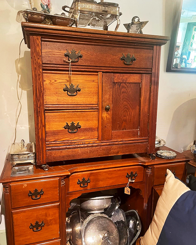 These aren't just cabinets; they're time capsules with drawers. Each one whispers tales of dinner parties and family secrets past.