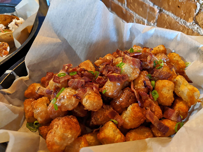 Tater tot nirvana! These crispy nuggets of joy are what your inner child ordered, but your adult self will devour.