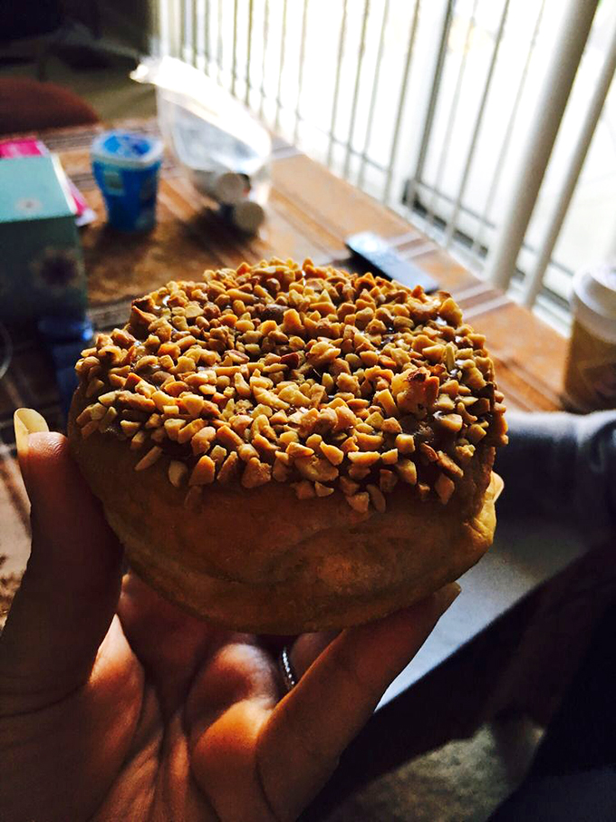 Holy moly, that's a donut! This caramel apple creation is like autumn decided to throw on a party hat and join the circus.