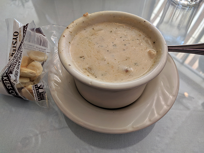 The dynamic duo of the sea! Creamy chowder and buttery biscuits - a combination so perfect, it could bring peace to warring nations.