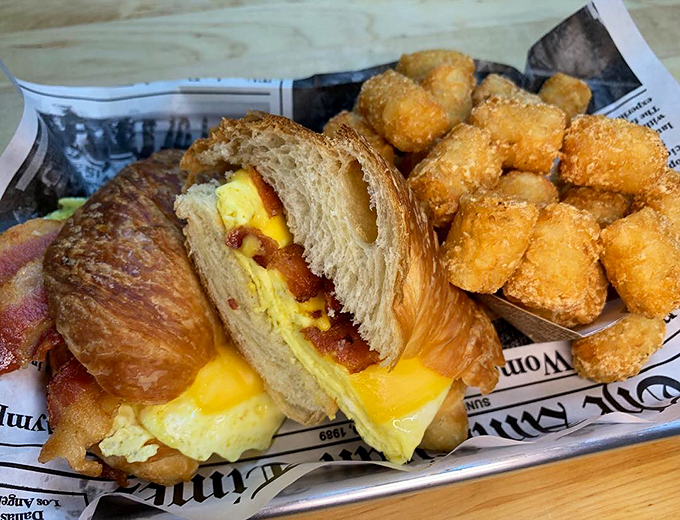 Morning, meet your match. This croissant sandwich is the breakfast equivalent of a warm hug &ndash; comforting, indulgent, and oh-so-satisfying.