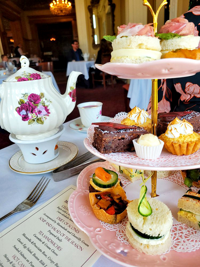 Tea time or treat time? Why not both! This tiered temptation is what Marie Antoinette dreams of in pastry heaven.