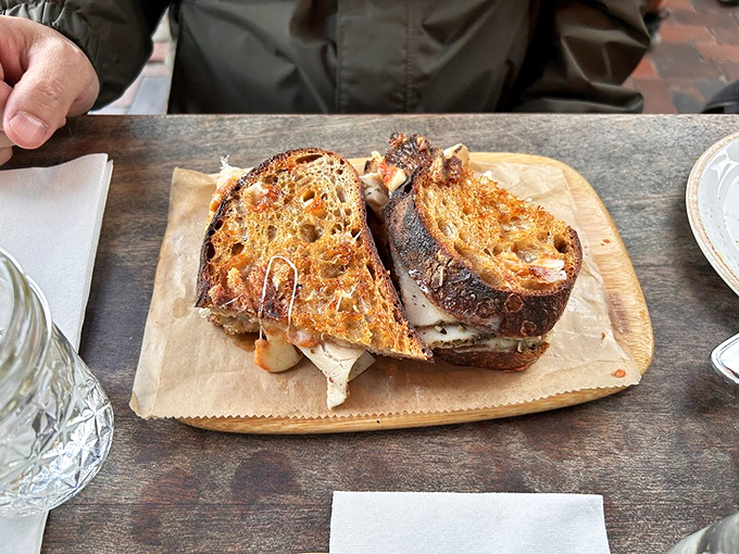 Grilled cheese, leveled up! It's like your childhood favorite got a fancy makeover and decided to live its best life.