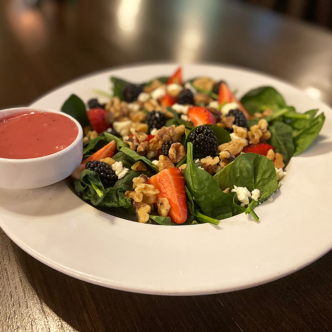 Who says you can't make friends with salad? This colorful ensemble is like a summer garden party on your plate. Photo credit: Fionn MacCool's Irish Pub & Restaurant
