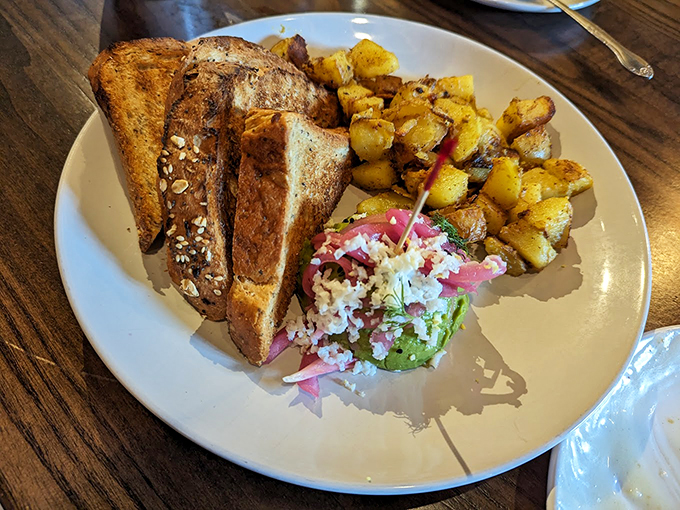 Crispy, golden hash browns and artisanal toast &ndash; the breakfast power couple we didn't know we needed.