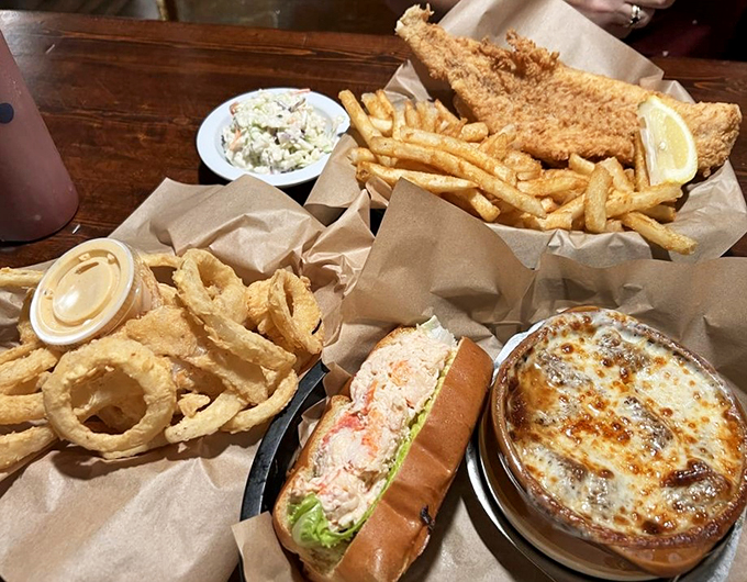 The Rolls-Royce of seafood sandwiches! This lobster roll is packed tighter than a submarine at crush depth.