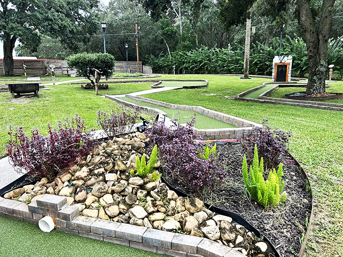 Putt-putt paradise! Navigate through this whimsical course where every hole is a story and every swing is an adventure.