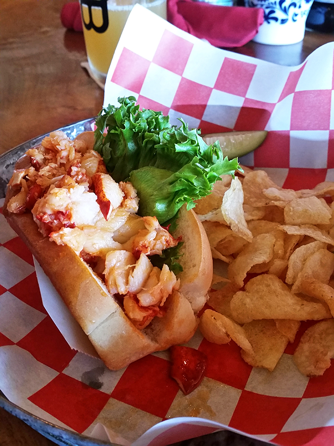 Lobster roll perfection: where the sea meets the land in a dance of flavors that'll make your taste buds swoon.