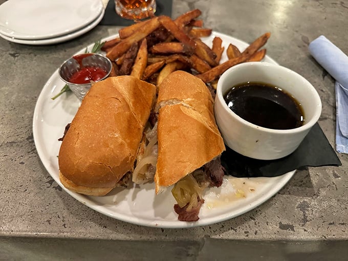 The French dip's American cousin! This sandwich is ready for its close-up, and trust me, you're ready to dive in. Photo credit: Perry Knotts