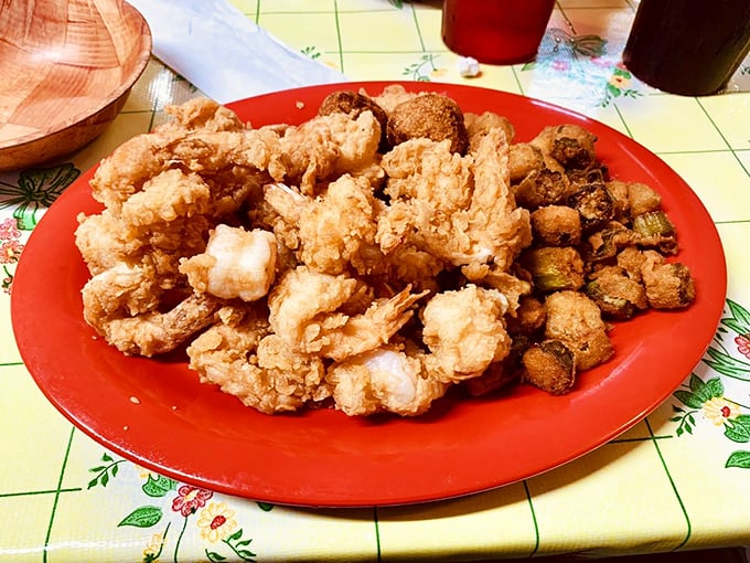 Golden-fried shrimp: nature's way of saying, "You deserve a hug from the sea." These crispy crustaceans are like edible sunshine on a plate. Photo credit: James S.