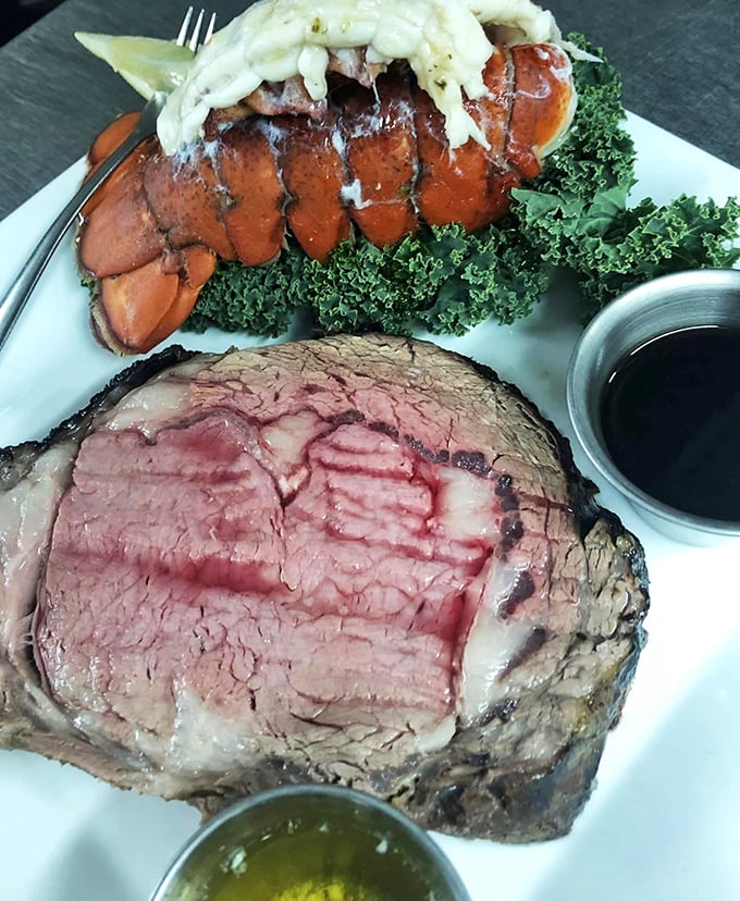 Surf and turf, Northwoods style. This plate is a delicious duet of land and sea that would make even Neptune and Zeus nod in approval.