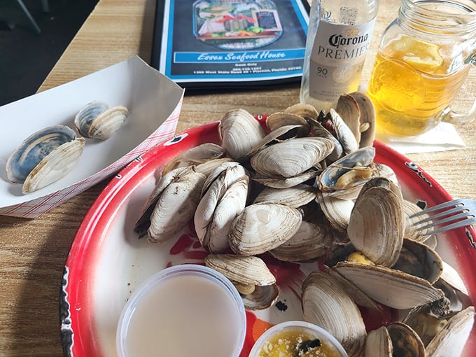 Fresh from Neptune's garden! These steamed clams are so tender, they practically melt in your mouth like ocean-flavored butter.
