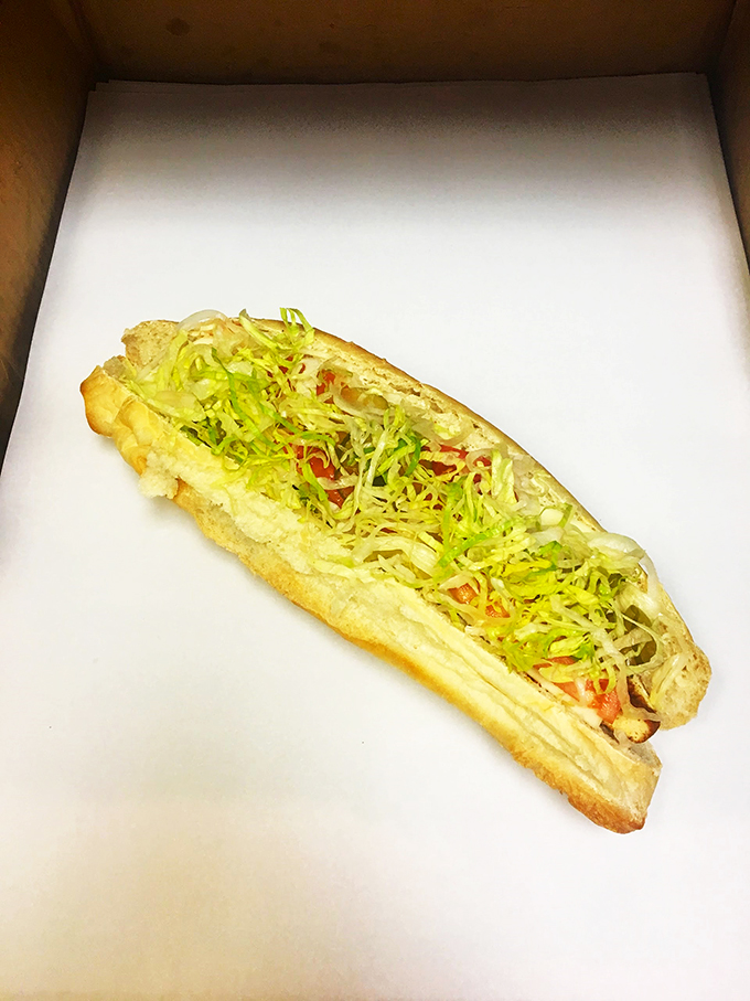 Talk about a veggie victory! This sub is packing more greens than a salad bar, but with way more personality.