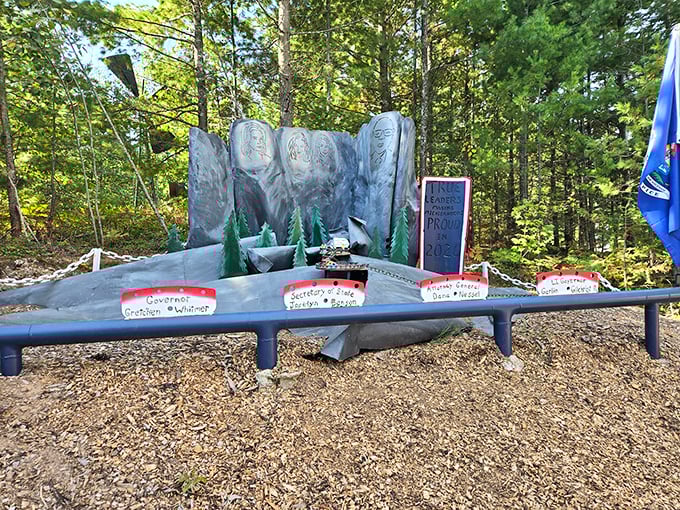 Metal menagerie madness! It's as if Tim Burton and Transformers had a lovechild, then scattered it across the Upper Peninsula. Photo credit: Mari Freundl