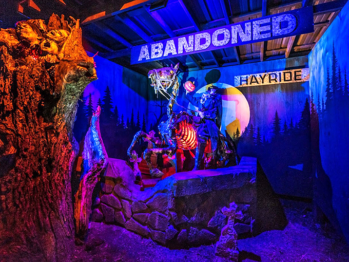 All aboard the Nope Express! This tractor's taking us on a one-way trip to Screamville. At least the smoke effects are top-notch!