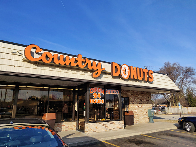Round-the-clock rounds! Country Donuts' 24-hour service ensures you're never far from your next sugar fix.