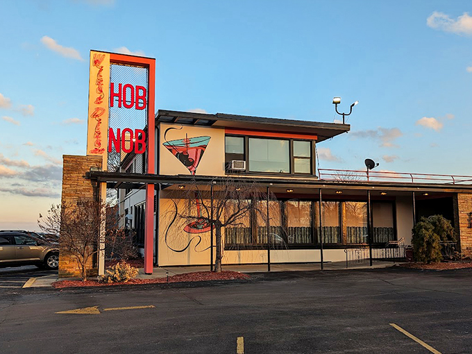 Perched along Lake Michigan, this mid-century marvel serves up stunning water views with its retro charm.
