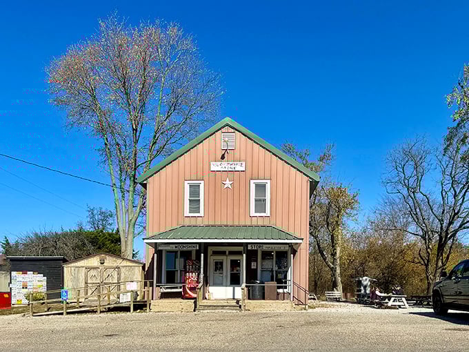 Population: 2. Burger enthusiasts: Countless. It's like finding a culinary speakeasy in the cornfields. Photo credit: R. U. Lost 2
