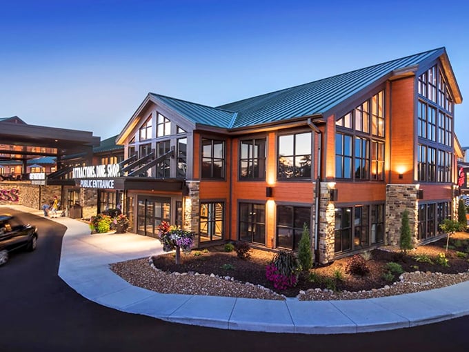 Architectural marvel meets aquatic wonderland. It's like Frank Lloyd Wright designed a water park! Photo credit: TheVHSMadMan PreviewGuys2002