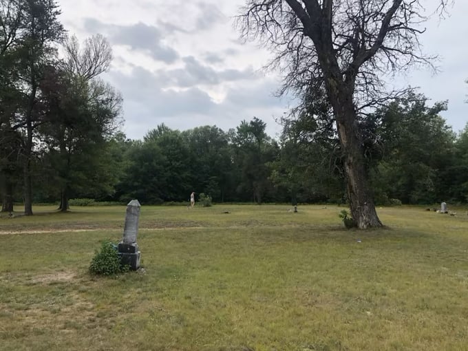 Where wildflowers now bloom, a town once stood. Pere Cheney's cemetery: nature's poignant memorial. Photo credit: ClickOn Detroit