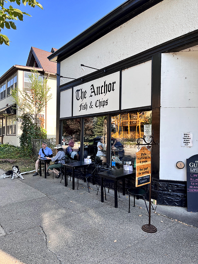 Cozy outdoor seating and a dog-friendly vibe - it's fish and chips with a side of Midwest nice. Photo credit: Thumbwind Publications LLC