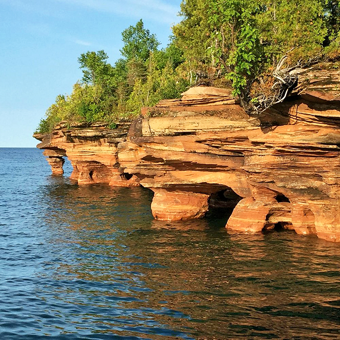 Who needs the Caribbean? Kayak through sea caves and pristine beaches in this Great Lakes archipelago. 