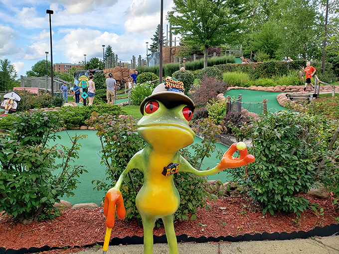 Indiana Jones meets Happy Gilmore! This jungle-themed mini-golf course is wilder than a monkey on a sugar rush. Photo credit: Kinjal Jani