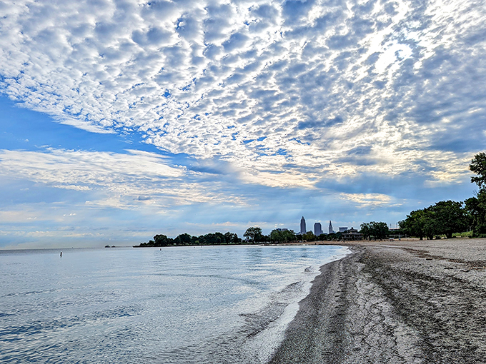 Who needs the coast when you've got this? City vibes and beach relaxation collide in a uniquely Cleveland experience. Photo credit: J. V. Rychman