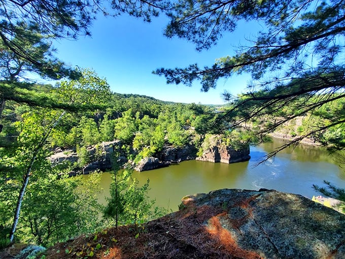 Who needs a man cave when you've got this? Nature's own rec room, complete with a river for a TV.
