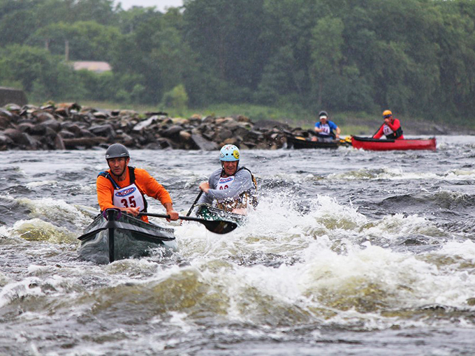 White water, bright smiles &ndash; these folks are riding nature's own log flume. Splash Mountain, eat your heart out!