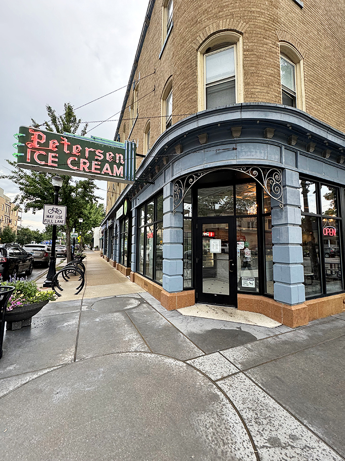 Corner location, classic storefront &ndash; Petersen's isn't just serving ice cream, it's preserving a slice of Americana. With sprinkles on top.