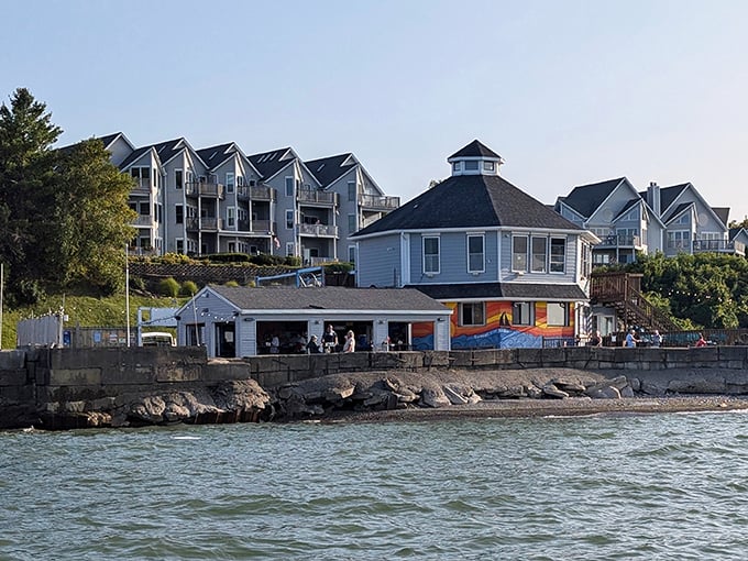 Bob Ross would approve. This lakeside haven paints "happy little clouds" across the sky while you paint your palate with local flavors.