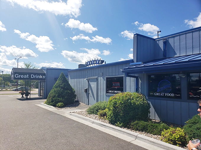 Where "Great Food" isn't just a sign, it's a promise! Tav on the Ave serves up comfort with a side of local charm. Photo credit: Randy Stodola