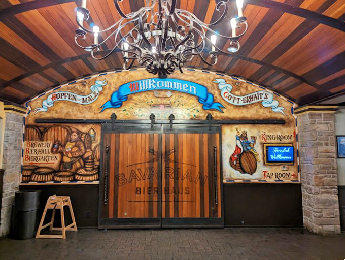 Where Oktoberfest never ends! Step inside and let the Bierhaus's warm wooden interior wrap you in Gem&uuml;tlichkeit.