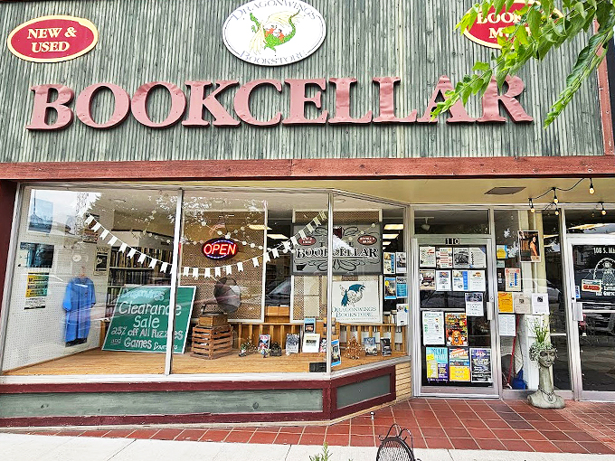 Step into a world where every shelf tells a story! The Bookcellar's cozy interior is a haven for readers.