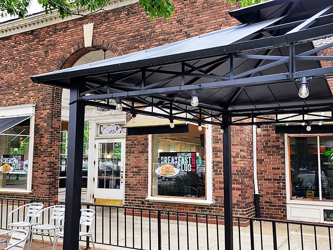 Brick facade, arched entrance &ndash; The Breakfast Club isn't just serving food, it's serving up nostalgia with a side of awesome.