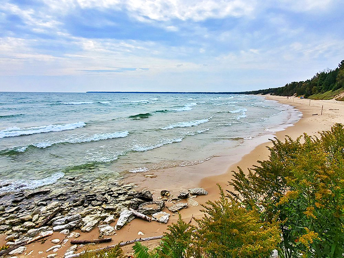 Rugged shoreline meets the pristine beach in a landscape that feels like the Great Lakes' greatest hits album.