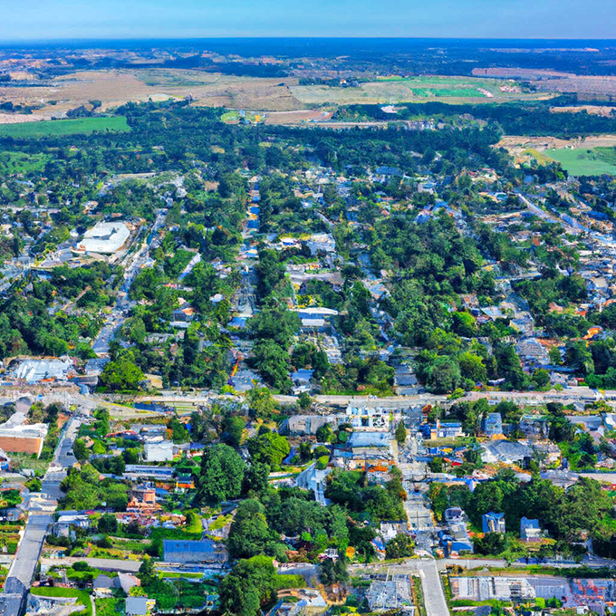 From above, Maquon unfolds like a patchwork quilt of green spaces and familiar rooftops, nestled in Illinois' heartland.