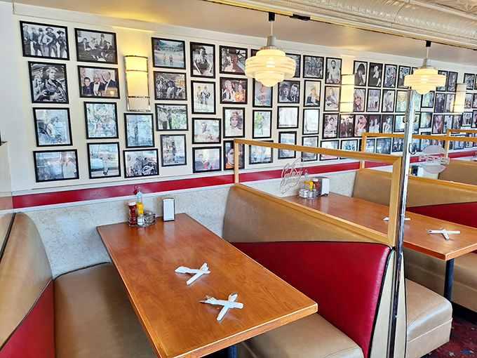 Red vinyl booths and vintage lamps create an ambiance so authentic, you'll half expect to see the cast of 