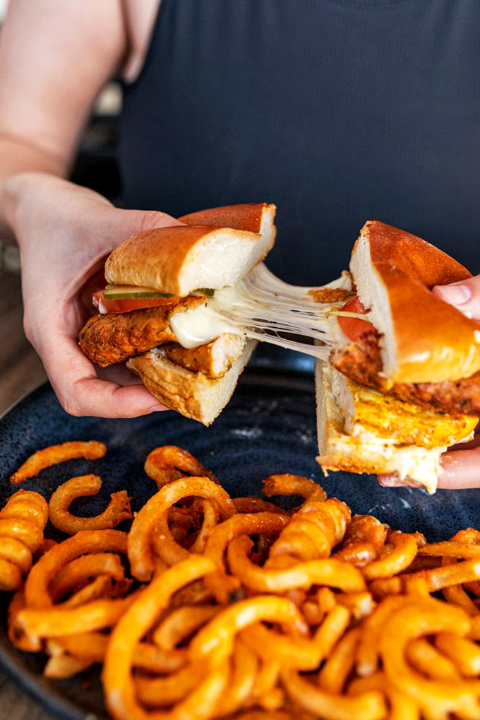 The cheese pull that launched a thousand Instagram posts - this burger means serious business with its melty perfection.