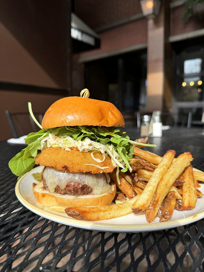 A towering masterpiece of beef, cheese, and fresh greens that makes you wonder why you ever settled for fast food.