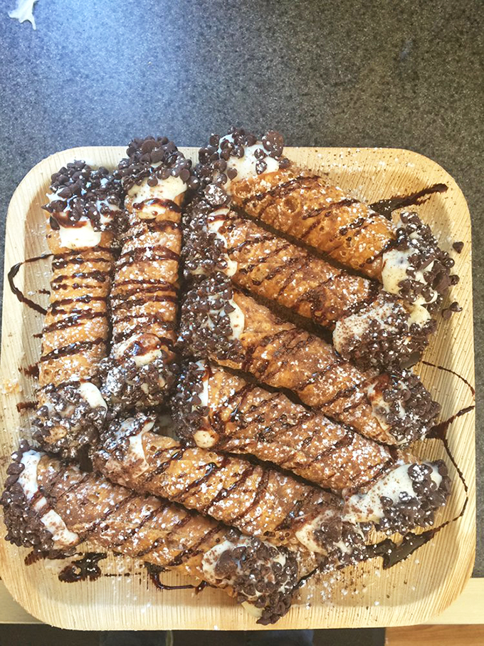 Sweet tooth's delight! These chocolate-drizzled treats look like they could give the Godfather an offer he couldn't refuse.