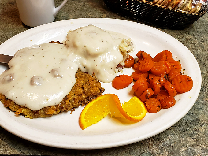 Behold, the breakfast of champions! Golden hash browns, sunny-side up eggs, and an English muffin ready for its close-up. Photo credit: Jon H.