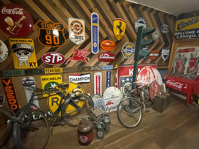 It's like the Smithsonian and a yard sale had a wild night out. Every inch tells a story of America's love affair with the open road.