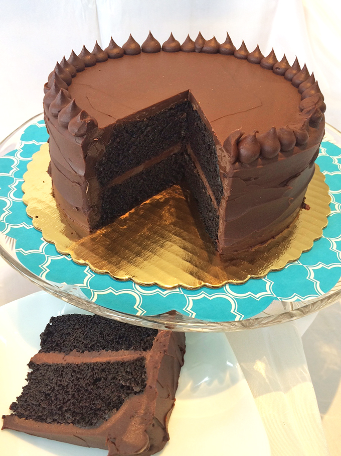 Chocoholics, rejoice! This double chocolate ganache cake is so decadent, it should come with a warning label. Prepare for bliss.